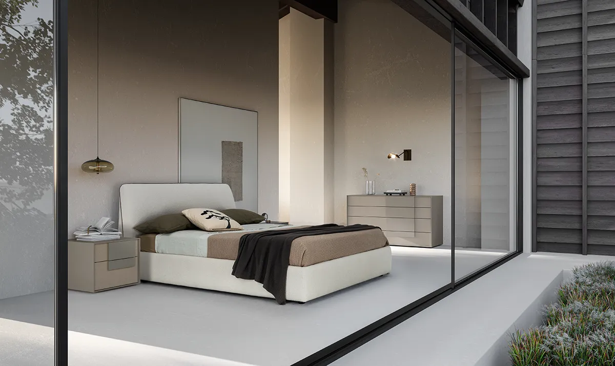 Scopri il Letto Chloe con gruppo notte Cube di Adok